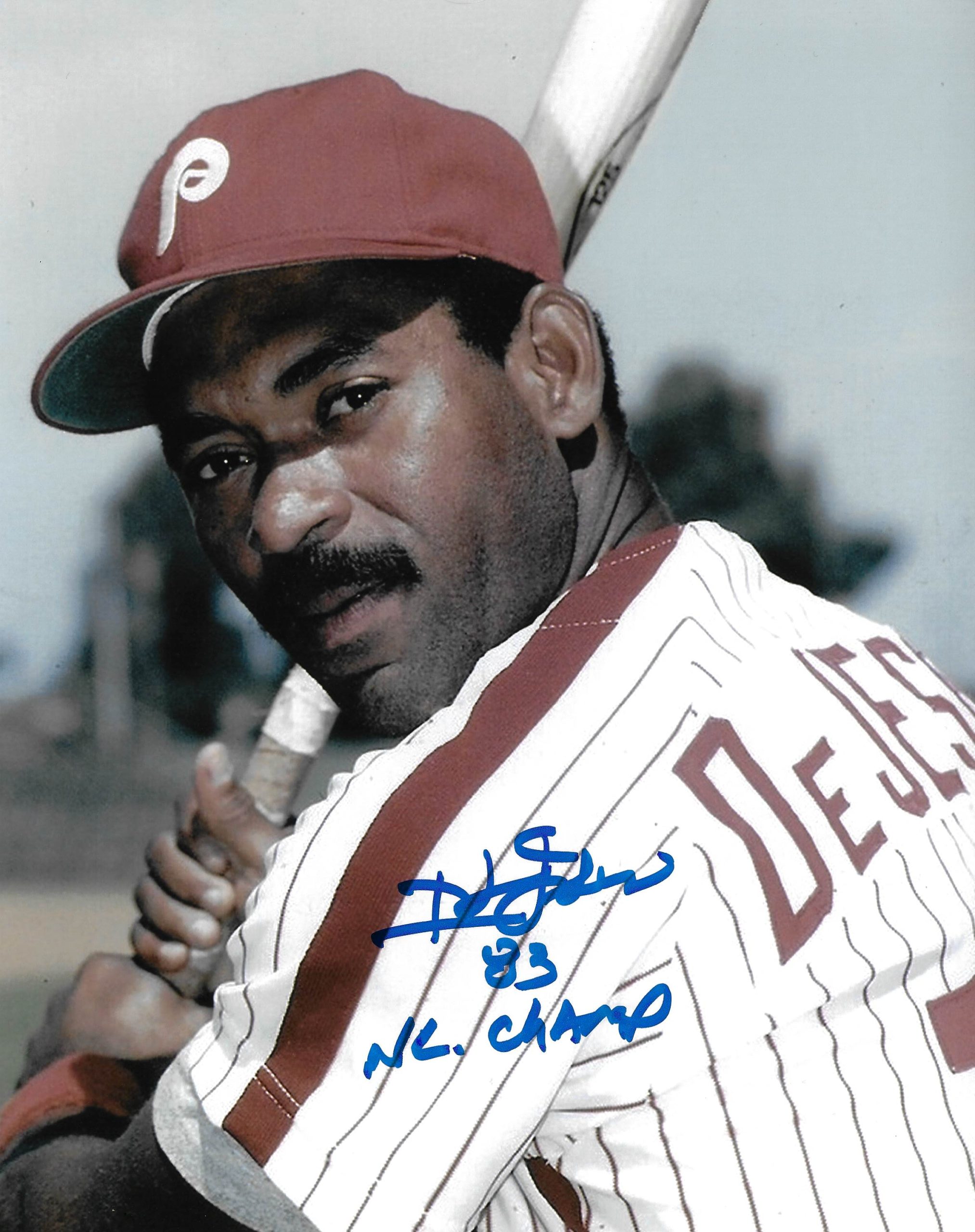 DeJesus, Ivan signed 8x10 Pose 4 (ins 83 NL Champs) - STL Sports ...